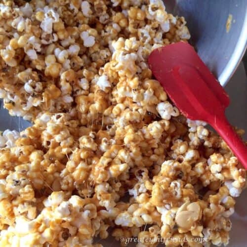 Caramel Corn with Smoked Almonds and Fleur de Sel - Great Eight Friends