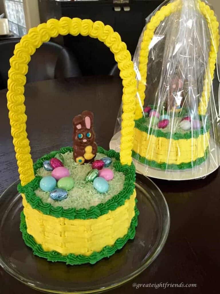 Charming Easter Basket Cake - Great Eight Friends