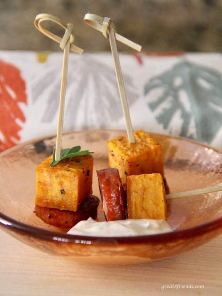 Sweet Potato Squares With Lemon Garlic Mayonnaise Great Eight Friends