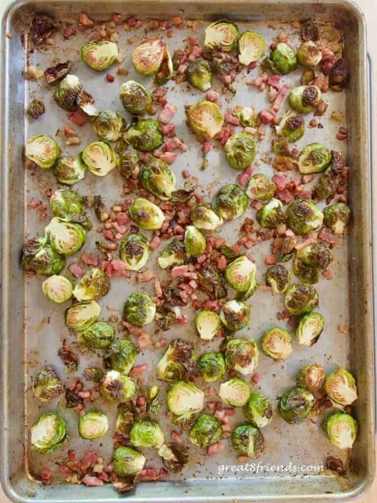 Ina Garten's Balsamic Roasted Brussels Sprouts - Great Eight Friends