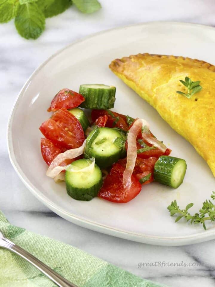 Minted Cucumber Tomato Salad Recipe - Great Eight Friends