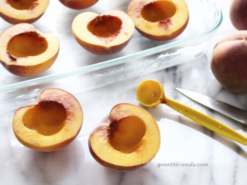 Baked Stuffed Peaches with Mascarpone Recipe - Great Eight Friends