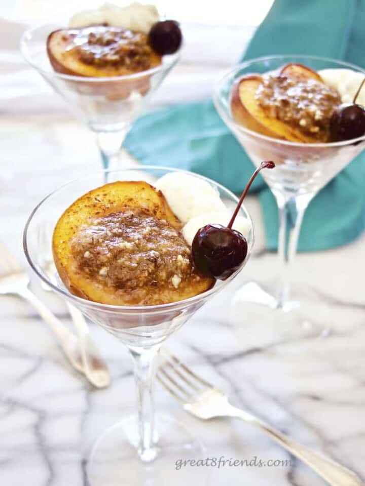 Baked Stuffed Peaches with Mascarpone Recipe - Great Eight Friends