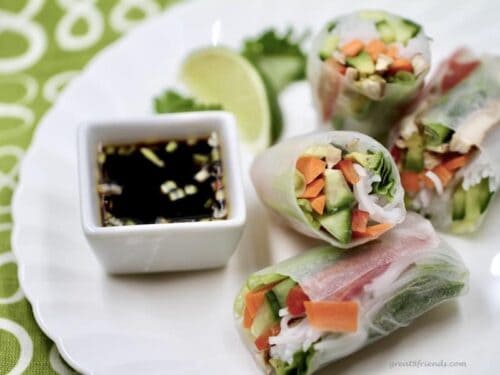 Easy Fresh Veggie Spring Rolls - Great Eight Friends