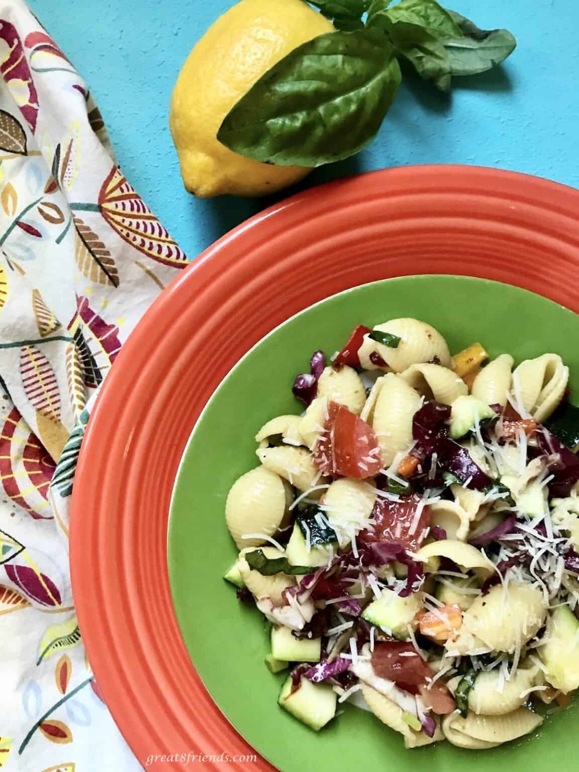 Easy Shell Pasta Salad Recipe - Great Eight Friends